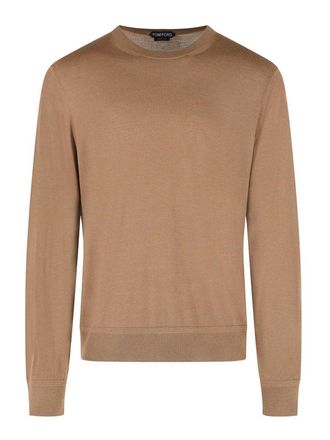 Tom Ford Rundhalspullover - Camel