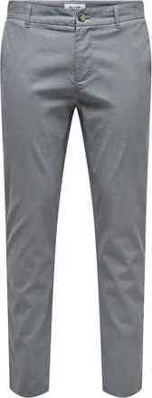 Only & Sons Onsmark Pete Slim Dobby 0058 Noos Pantalon Chino, Rayures Grises-Détails : Griffin, 33W x 30L Hommes