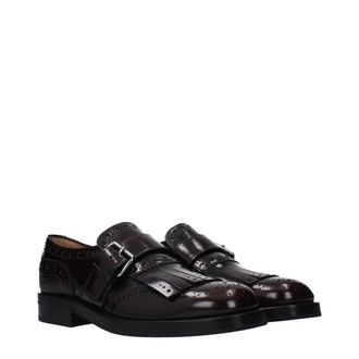 Churchs Womens Red Leather Slip-On Loafers