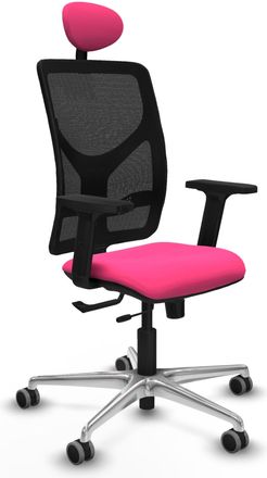 Piqueras y Crespo Schreibtischstuhl mit Rollen, 2D-Armlehnen, h&ouml;henverstellbare Lendenwirbelst&uuml;tze und festes Kopfteil, ausgestattet mit Syncro/Traslack und Schneidesch