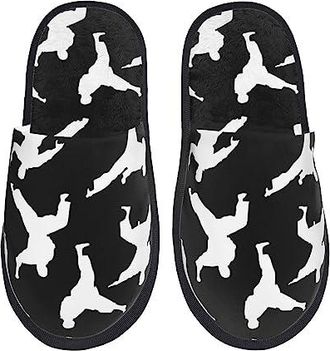 Generic Accueil Pantoufles Arts Martiaux Karat&eacute; Chaud Pantoufles De Voyage Peluche Chaussons DInt&eacute;rieur Pour Invit&eacute; Voyage Automne M