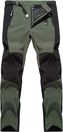 Generic Pantalon de ski imperm&eacute;able pour femme - Softshell - Taille extensible - Coupe-vent - Chaud - Isol&eacute; - Pantalon cargo l&eacute;ger avec poches zipp&eacute;es pour la