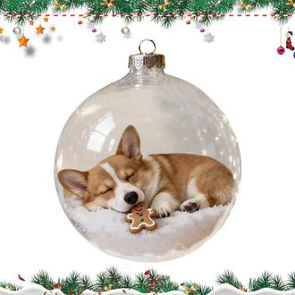 Generic Weihnachten - Transparenter Anh&auml;nger, Hundekugeln f&uuml;r Baum - f&uuml;r Einkaufszentrum, Schlafzimmer, Fenster, Gesch&auml;ft, Haus, Party, Festival