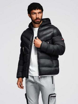 Ombre Steppjacke Moderne Steppjacke f&uuml;r Herren aus kombinierten Materialien