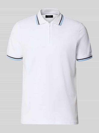 Mc Neal Slim Fit Poloshirt mit Kontraststreifen und Rei&szlig;verschluss