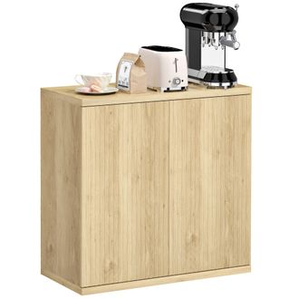 HOMCOM Wohnzimmer-Sideboard, Aufbewahrungsm&ouml;bel mit doppeltem Soft-Close-T&uuml;rverschluss und verstellbarem Regal, moderner Stil, Sideboard f&uuml;r Esszimmer und K&uuml;