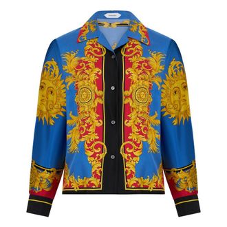 Versace Bedrucktes Seiden-Twill-Hemd - - Blouses & Shirts - Damen - Mehrfarbig - S