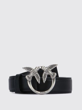 Pinko Ceinture en cuir avec boucle logo Love Birds en m&eacute;tal