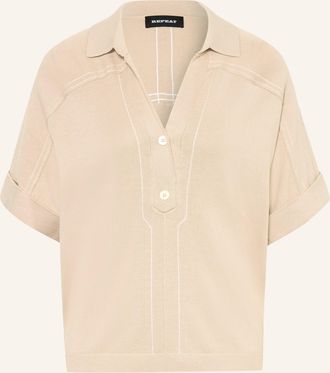 Repeat Repeat Strick-Poloshirt beige