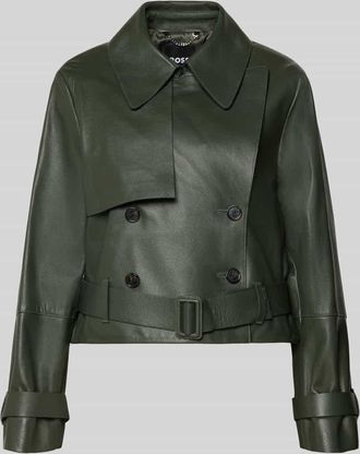 HUGO BOSS Regular Fit Lederjacke aus echtem Lammleder Modell Satela1