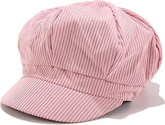 Generic Casquette Femme Hiver B&eacute;ret Automne et Hiver Art B&eacute;ret Casquette Octogonale en Velours C&ocirc;tel&eacute; Femme Simple Chapeau Gavroche Peintre Femme Chapeaux de 