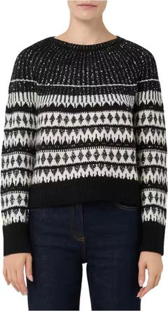 Pennyblack Femme, Pulls, Noir, Taille: 38 FR Pull Jacquard à Paillettes Xanadu Style