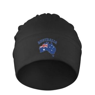 Generic Femme Homme Bonnet &Agrave; Revers Cadeau Australien : Drapeau Et Carte De LAustralie Bonnet dhiver Classique Bonnets Tricot&eacute; Mode Bonnets De Ski pour Ski Hi