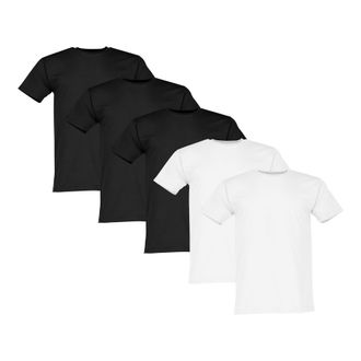 Fruit Of The Loom Original T Shirt 5er-Pack Herren, 3xBlack+2xWhite, XL
