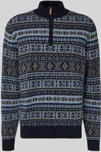 Fynch-Hatton Regular Fit Pullover aus reiner Wolle Modell Jacquard