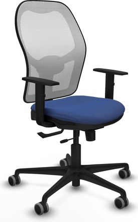 Piqueras y Crespo Jorquera Schreibtischstuhl mit 1D-Armen, h&ouml;henverstellbare Lendenwirbelst&uuml;tze, ausgestattet mit Syncro/Traslack und injiziertem Schaumstoff, Wei&szlig;/Mari