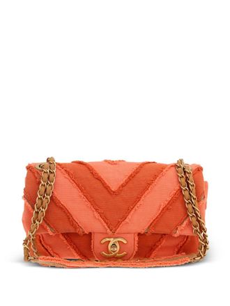 Chanel sac porté épaule Flap (2017) - Orange