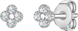 Glanzst&uuml;cke M&uuml;nchen Ohrringe - Sterling Silber Ohrstecker Zirkonia - Gr. unisize - in Silber - f&uuml;r Damen