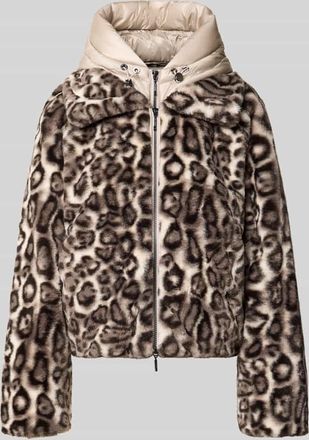 AMBER & JUNE Jacke aus Kunstfell mit Zweiwege-Rei&szlig;verschluss