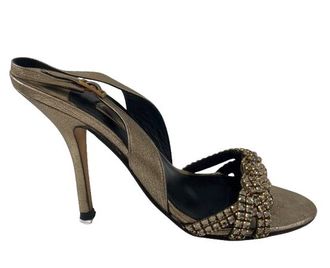 Gina Embellished Bronze/Gold Sandals Size 38