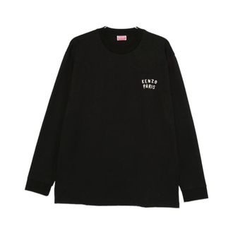 Kenzo Homme, Sweatshirts et sweats &agrave; capuche, Noir, Taille: XL T-shirt &agrave; manches longues Boke Heart Relax