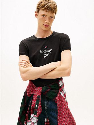 Tommy Hilfiger T-shirt Tommy Girl en jersey à logo brodé