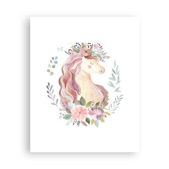 Arttor Poster ohne Rahmen Deko 40x50cm Einhorn M&auml;dchenhaft F&uuml;r Kinder Wandposter Art Prints Wanddeko Bild Wand Kunstdruck Wandbilder Dekoration Wohnzimmer Sc