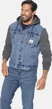Jan Vanderstorm Jeansjacke INGMARK mit Kontrast-Kapuze