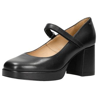 Wojas Pumps f&uuml;r Damen | Mary-Jane-Typ | Naturleder | Weiches Futter L&auml;ssiger Stil | 35083-51 - Schwarz, Gr&ouml;&szlig;e 40