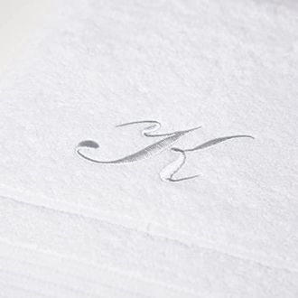 Caleffi Handtuch mit Gästehandtuch aus Baumwolle, weiß Bestickt, 68213