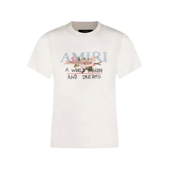 Amiri Femme, Tops, Blanc, Taille: 38 FR T-shirt Hope And Dreams