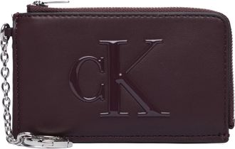 Calvin Klein Schl&uuml;sseletui Calvin Klein Bold Ck L Zip Cardcase LV04F1280G Dunkelrot