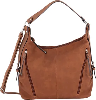 Tom Tailor Hobo TOM TAILOR CAIA Hobo bag, Damen, Gr. B/H/T: 37cm x 30cm x 14cm, braun (cognac), Lederimitat, Polyurethan (PU), Taschen Hobo, in schlichter Optik
