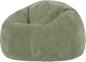 Icon Brand Kingston Sitzsack Cord, Salbeigr&uuml;n, Sitzsack Erwachsene mit F&uuml;llung, Bean Bag, Cord Sessel, Lounge Sessel, Lounge Stuhl, Schlafzimmer, Wohnzimmer, Woh