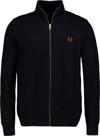 Fred Perry Herren Cardigan schwarz unifarben