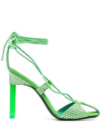 The Attico Adele Sandalen 105mm - Gr&uuml;n