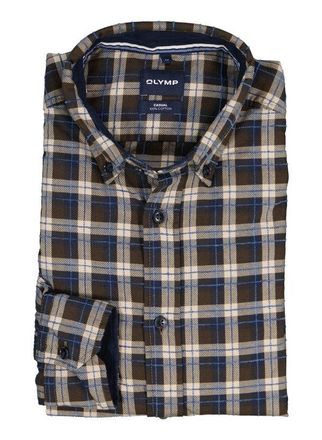Olymp Herren Hemden blau,braun