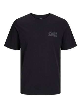 Jack & Jones Plus Size Herren Jjecorp Logo Tee O-Neck Noos Pls T-Shirt, Black/Detail:small Print/Black, 6XL Große Größen EU