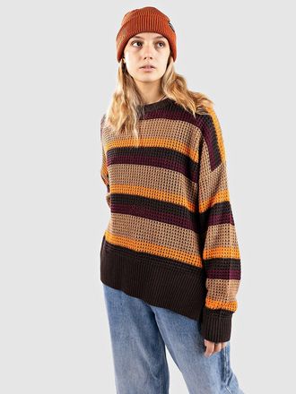 Passenger Reflection Stripey Jumper Strickpullover toffee brown multi stripe