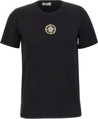 Elisabetta Franchi T-shirt avec logo orn&eacute; de bijoux