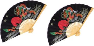 TOPBATHY 2St großer Fan Hochzeitsdekoration großer fächer Wandhänger chinesische fächer wandbehang dekorative Handfächer Fächer-Wanddekoration orientalischer F