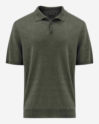 van Laack Poloshirt gestrickt aus Leinen