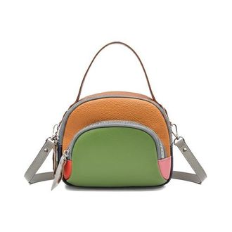 Zerimar Sac bandoulière en cuir véritable, couleur vert, conçu pour les femmes recherchant confort et style, dimensions 18 x 8 x 16 cm