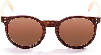 OCEAN Sunglasses LIZARD WOOD Lunettes de soleil unisexes polarisées pour homme et femme, Bambou marron