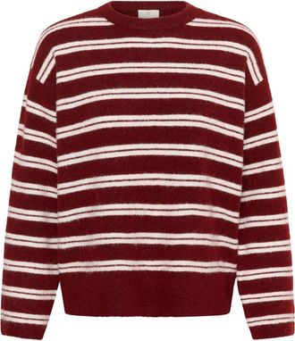 Kaffe Maille &agrave; col rond - Femme - Pulls - Rouge - Taille: 36 FR