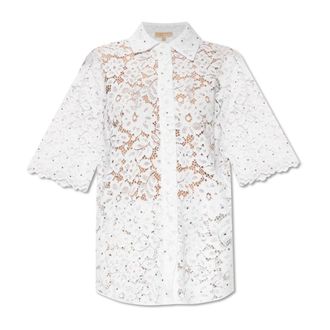 Michael Kors Femme, Blouses et Chemises, Blanc, Taille: 40 FR Chemise en dentelle