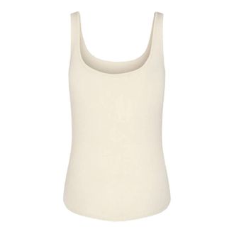 Sofie Schnoor Off-White Klassisches Top mit Breiten Tr&auml;gern - - Tops - Damen - Wei&szlig; - L