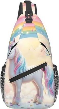 Generic The White Unicorn Sac &agrave; bandouli&egrave;re de voyage pour homme Sac &agrave; dos de randonn&eacute;e