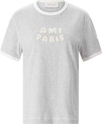 Ami Femme, Tops, Gris, Taille: 40 FR De Coeur T-shirt