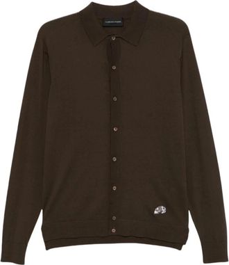 Gabriele Pasini Homme, Pulls, Brun, Taille: XL Cardigan &agrave; boutons